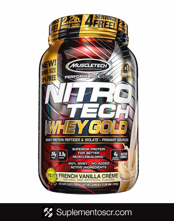 Muscletech Nitro-Tech 100% Whey Gold 2.2lb - SuplementosCR